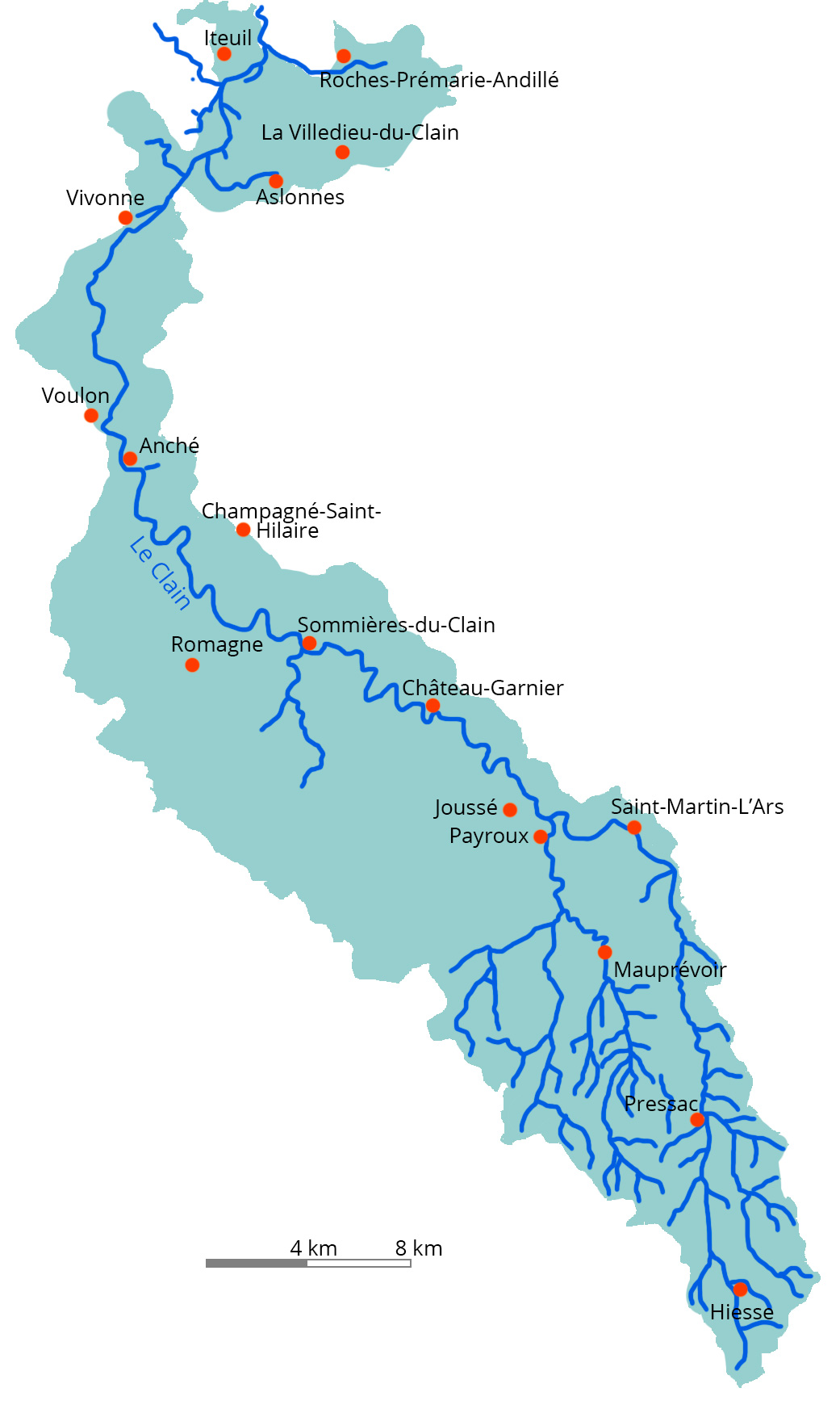 Données, cartes, contexte – Clain Sud